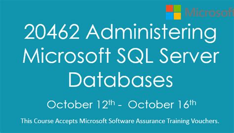 20462 Administering Microsoft Sql Server Databases Training