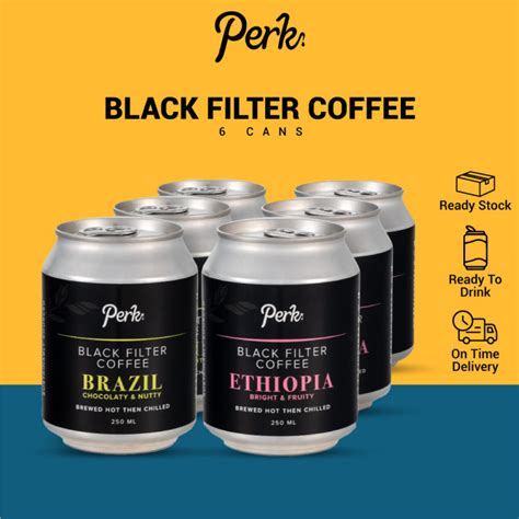 Perk Coffee Ready To Drink Filter Canned Coffee 6 Pack Lazada