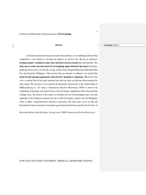 1 Isolation And Phenotypic Characterization Of Bacteriophage Pdf