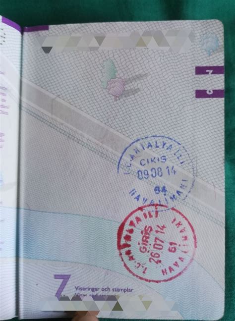Old Turkish Entry Stamps 2014 2016 In A Swedish Passport R Passportporn