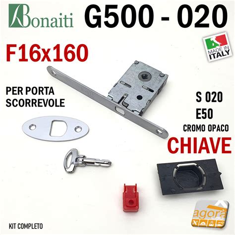 Sliding Door Lock F16x160mm Bonaiti 020 G500 Key Cr E50