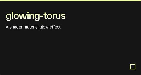 Glowing Torus Codesandbox