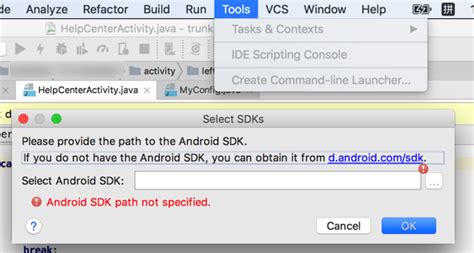 已解决Mac中Android Studio出错The selected directories not a valid home for Android SDK 在路上