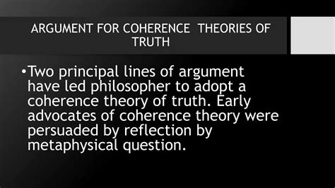Coherence Of Truthpptx