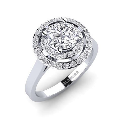 Engagement Ring Krait In 08 Carat Round Cut 9ct White Gold Diamond Free Shipping Glamirasg