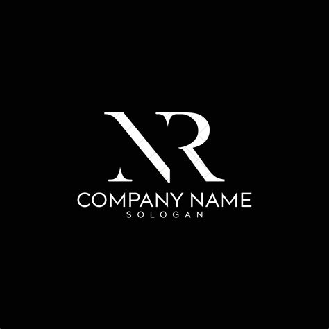 Alphabet Letters Nr Nr Initial Logo Design Emblem Monogram Nr Logo