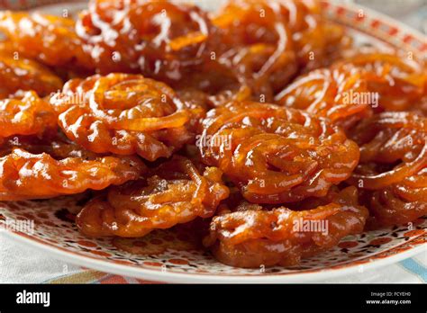 Fresh Traditional Moroccan Chebakia On A Dish Made For Ramadan Stock