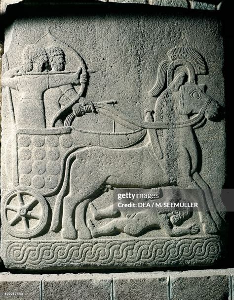 Hittite Civilization 8th Century Bc Relief In Basalt Depicting A