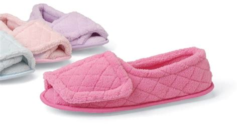 Womens Open Toe Terry Slippers Buck And Buck