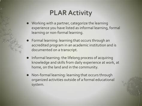Ppt Introduction To Prior Learning Assessment And Recognition Plar