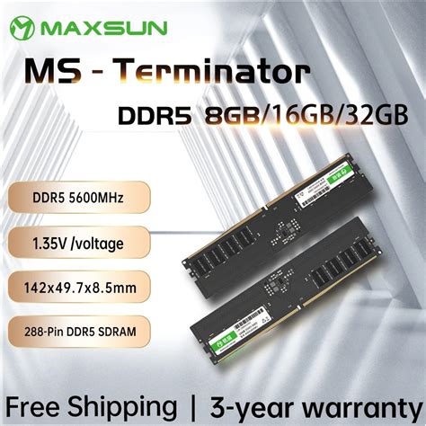 Maxsun Memoria Ram Ddr5 16gb 5600mhz Ddr5 288pin Dimm 1 25 V Para Pc 44800 Gaming 