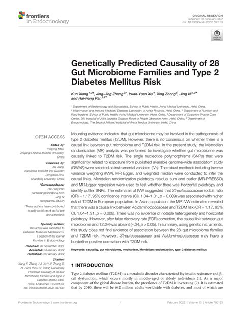 Pdf Genetically Predicted Causality Of 28 Gut Microbiome Families And