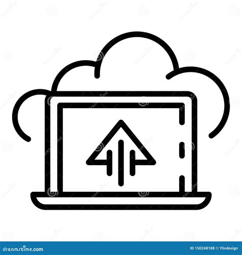 Cloud Backup Icon Outline Style Stock Vector Illustration Of Isolated Cloud 150248188