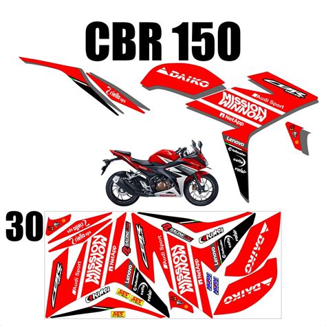 Jual Sticker Stiker Striping Lis Variasi CBR 150 R Facelift Keren Gaul