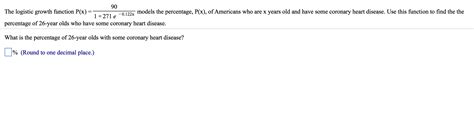 Solved The Logistic Growth Function Px