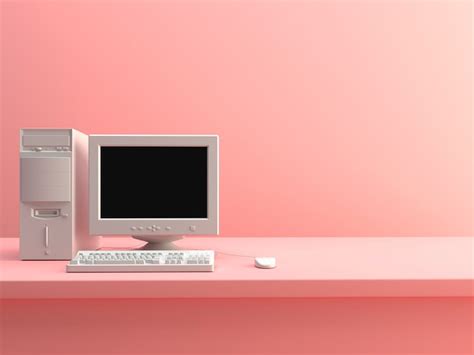 Premium Photo 3d Model Of Retro Computer