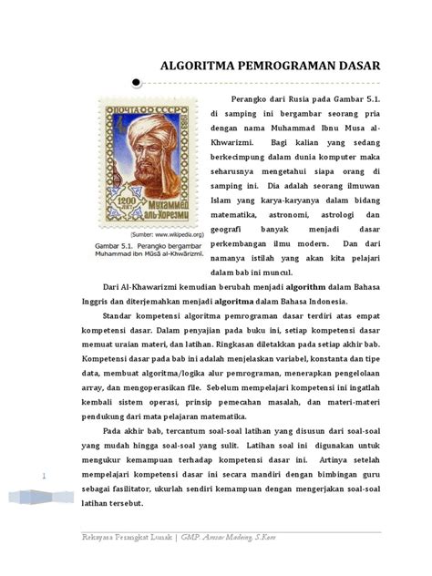 algoritma dan pemrograman dasar pdf