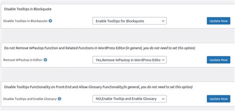Disable Tooltips Functionality And Allow Glossary Functionality In
