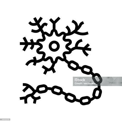 Neuron Human Line Icon Vector Illustration Stock Illustration