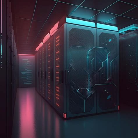 Premium Ai Image Data Storage Room Technology Concept