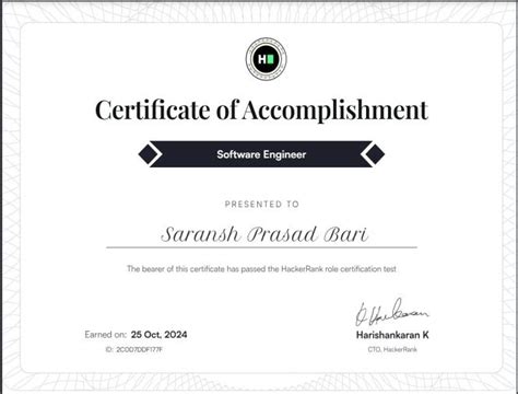 Frontenddeveloper Softwareengineer Hackerrankcertification Html Css Javascript