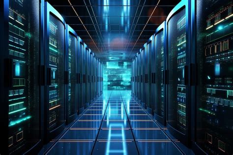 Premium Ai Image Datacenter Interior Exploration Generative Ai