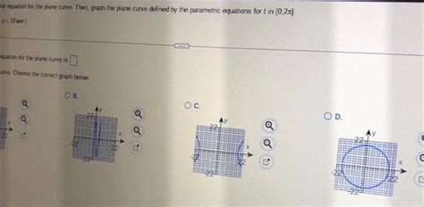Solved Find A Rectangular Equation For The Plane Curve Chegg