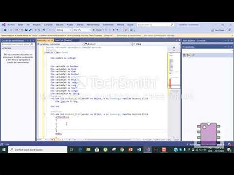 Programacion En Visual Basic Video03 Variables Constantes Y