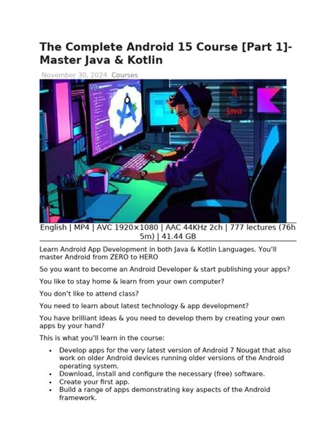 The Complete Android 15 Course Part I Pdf Method Computer Programming Anonymous Function