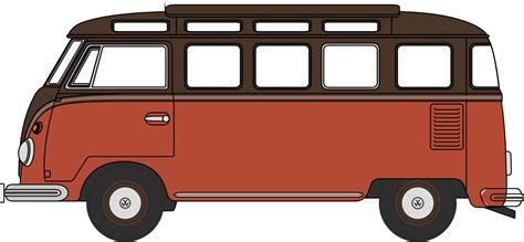 Vw T1 Samba Bus Sealing Wax Red Chestnut Brown By Oxford Diecast 1 76 Scale