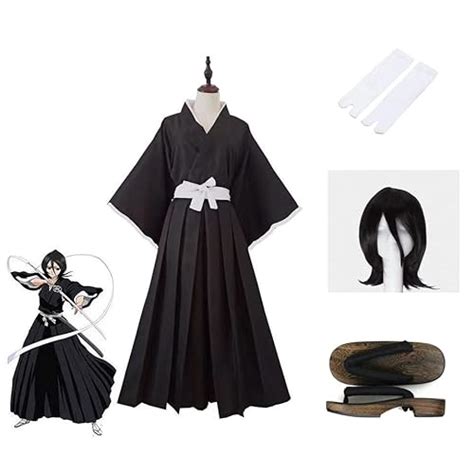 Sijidou ブリーチ 死覇装 Bleach コスプレ衣装 コスチューム 死神 Cosplay 仮装 ハロウイン クリスマス 文化祭 3点