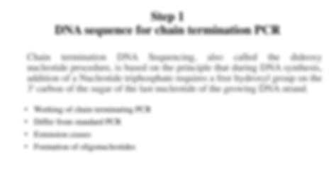 Solution Dna Sequencing By Sanger S Method Studypool