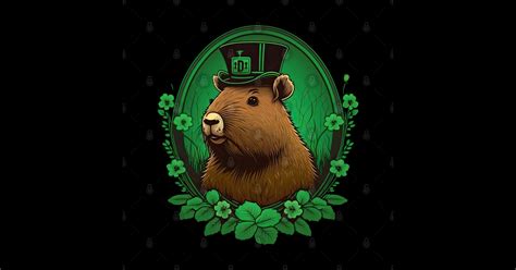 Capybara St Patricks Day St Patricks Day Sticker Teepublic