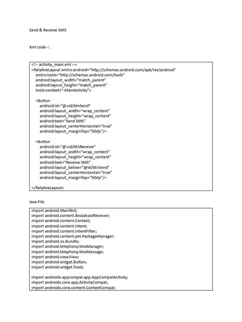 Program To Send And Receive Sms In Mobile Application Development Pdf