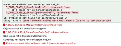 Objective C Xcode 64 Undefined Symbols For Architecture X8664
