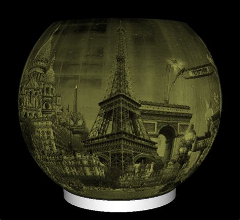 3d File Sphere Night Light Paris France Lithophane 🇫🇷 ・3d Printer Model
