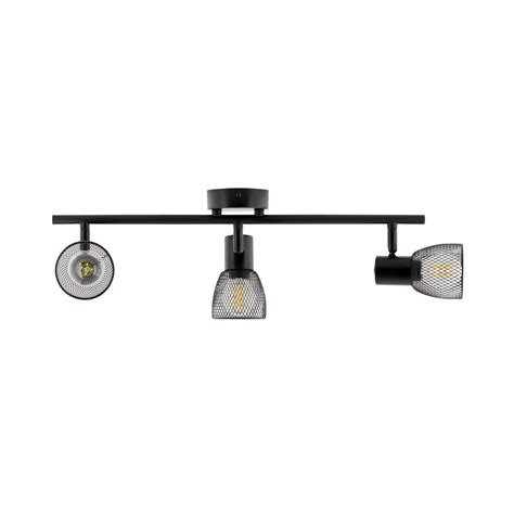CANDEEIRO DE TETO ORIENTÁVEL GRID FOCOS PRETO AMAROLED