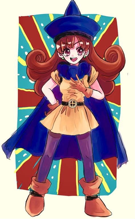 Safebooru 1girl Alena Dq4 Breasts Brown Hair Cape Commentary