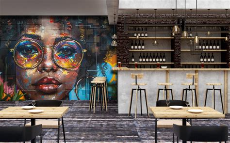 Shining Colourful Girl Face Bar Wallpaper Myindianthings