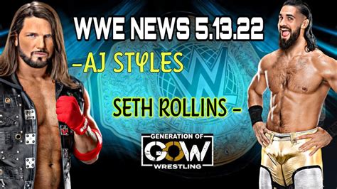 Wwe News And Rumors Thoughts On Aj Styles Vs Seth Rollins For The Wwe