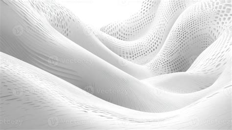 Abstract White Wavy Surface With Perforated Pattern 49406799 Stock