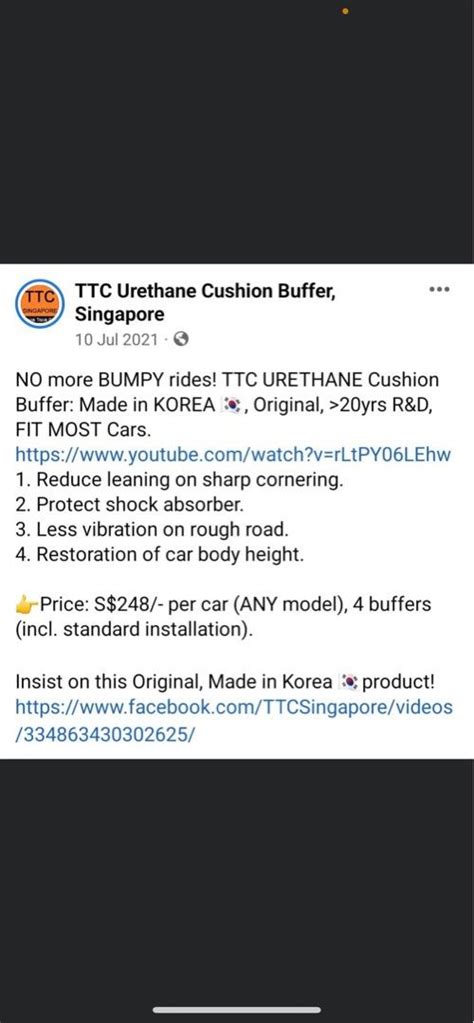 Ttc Urethane Cushion Buffer Honda Fit Jazz Car Accessories