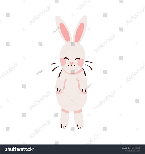 Cute Bunny Icon Isolated Flat Stock Vector Royalty Free 2165331905