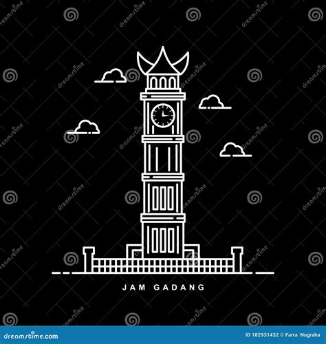 Jam Gadang Aka Big Clock Is Clock Tower Monument Indonesian Famous