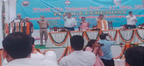 अंडमान निकोबार के उपराज्यपाल डीके जोशी ने तम्बाकू निषेध की शपथ दिलाई