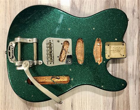 Warmoth Custom Telecaster Body 2010s Green Flake Reverb