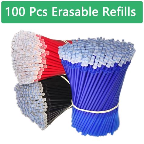 100Pcs set Kawaii Apagável Canetas Apagáveis Recarga Esboço De Caneta