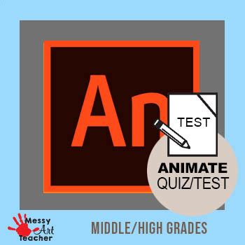 Adobe Animate CC 2019 Tools Worksheet High School By Messy Art Teacher
