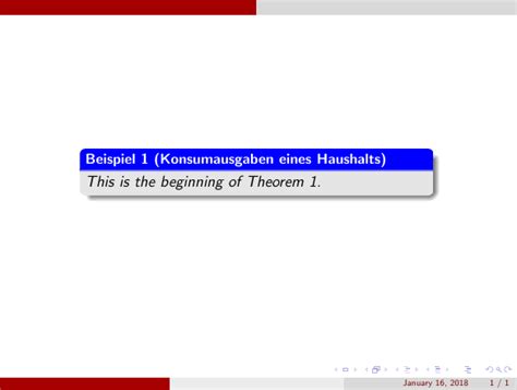 Alignment Of A Theorem Environment In Beamer Tex Latex Stack Exchange