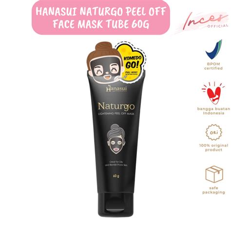 Jual INCES Hanasui Naturgo Lightening Peel Off Face Mask Tube 60g